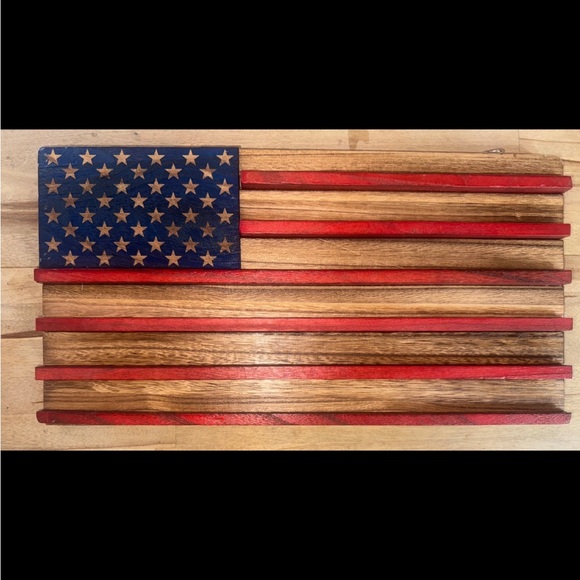 wood flag | Wall Decor | Wood Flag Rustic American Flag Distressed Flag ...